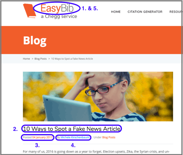 How to Cite a Blog Post in MLA, APA, or Chicago | EasyBib