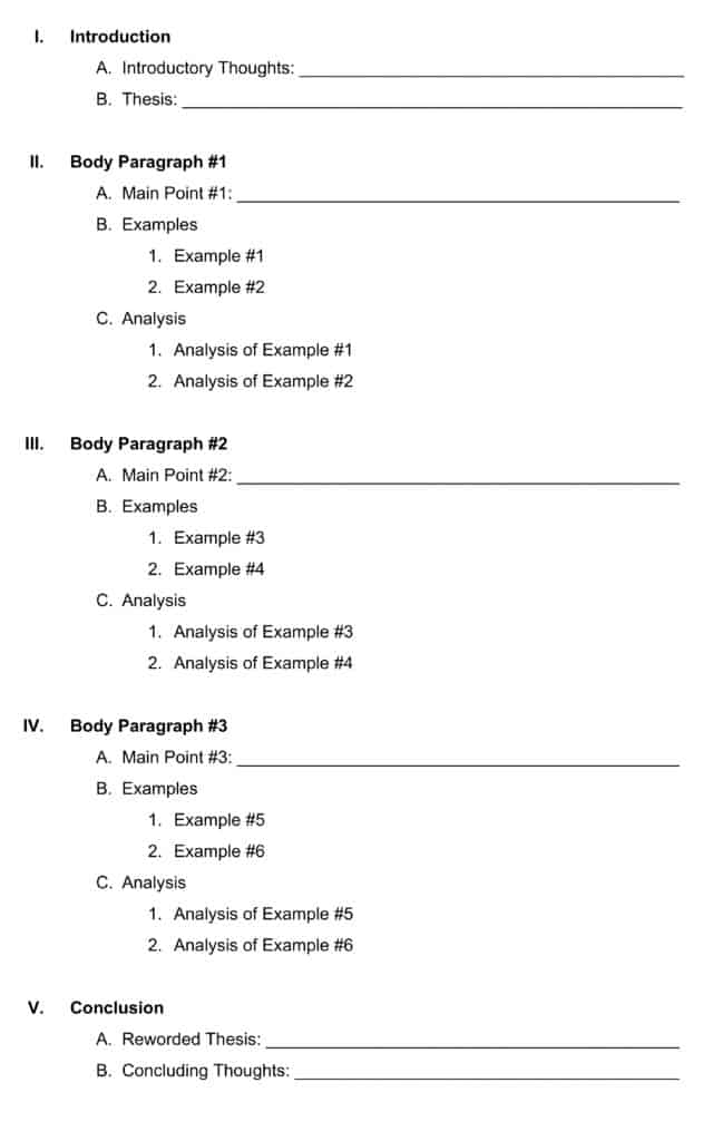 How to Write an Essay Outline | EasyBib